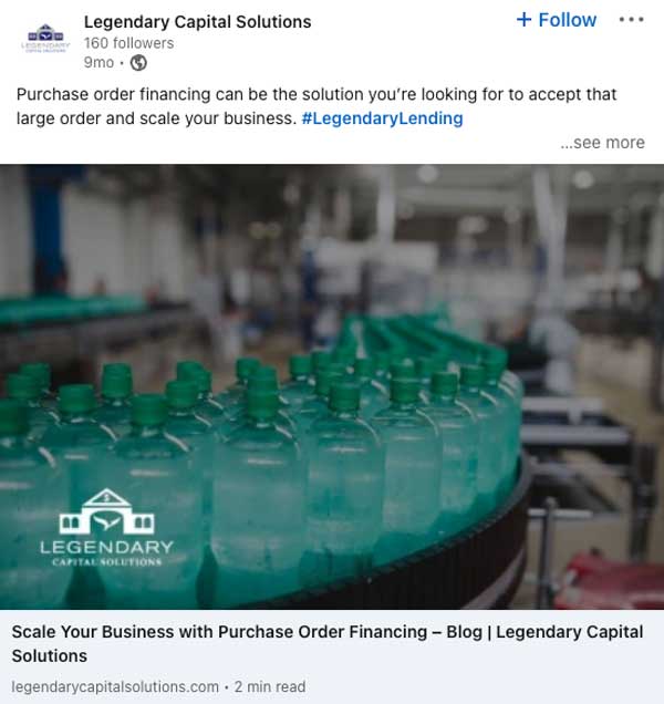 Legendary Capital Solutions | Origin Smart Marketing